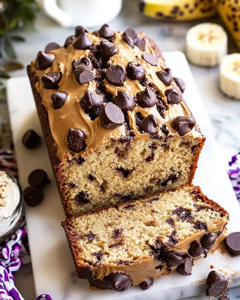 Chocolate Chip Peanut Butter Banana Bread - Emery Recipe