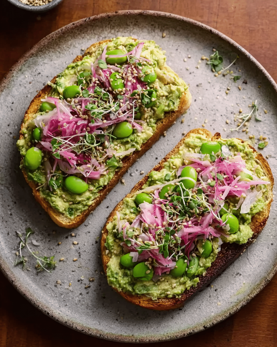 Smashed Edamame Toast