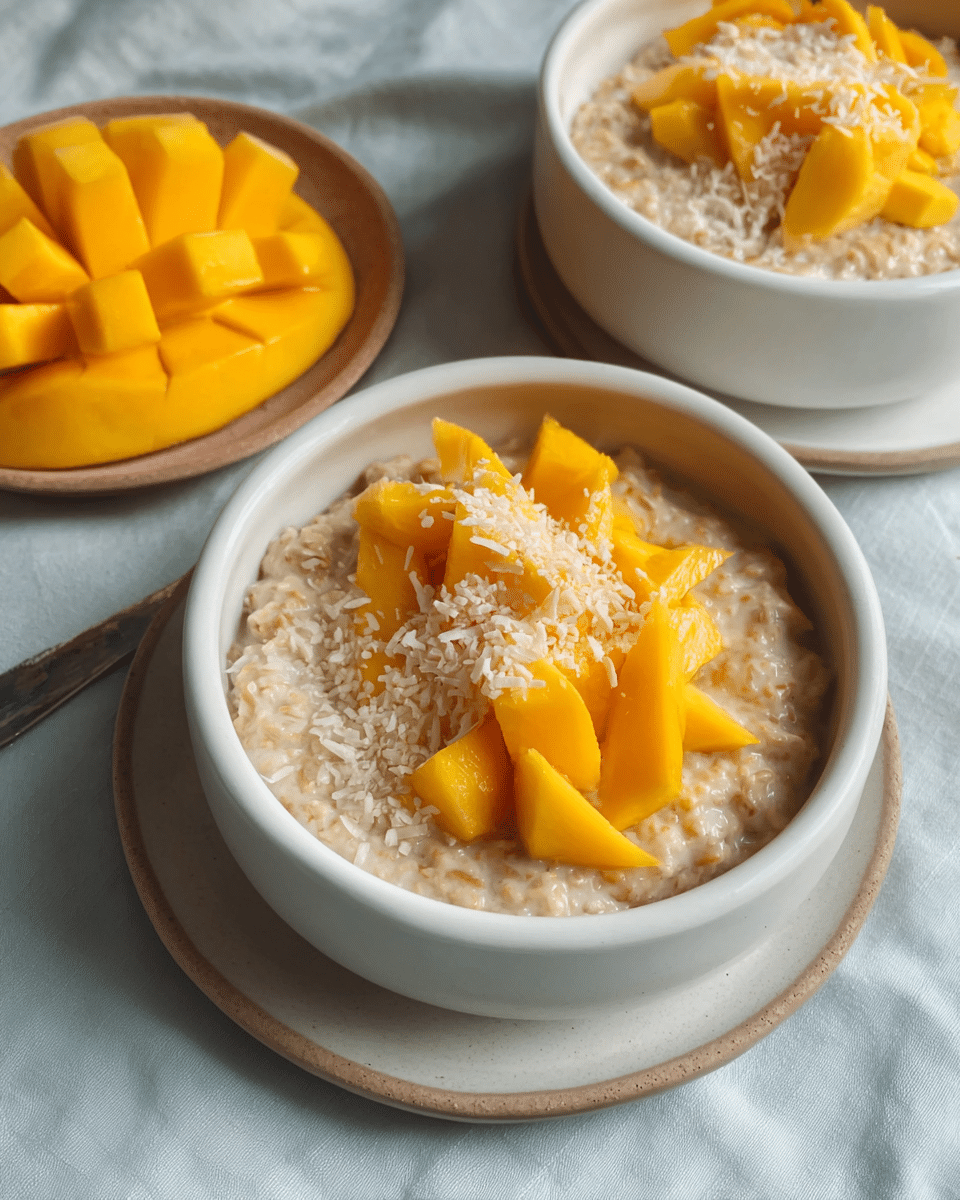 Creamy Coconut Mango Oatmeal