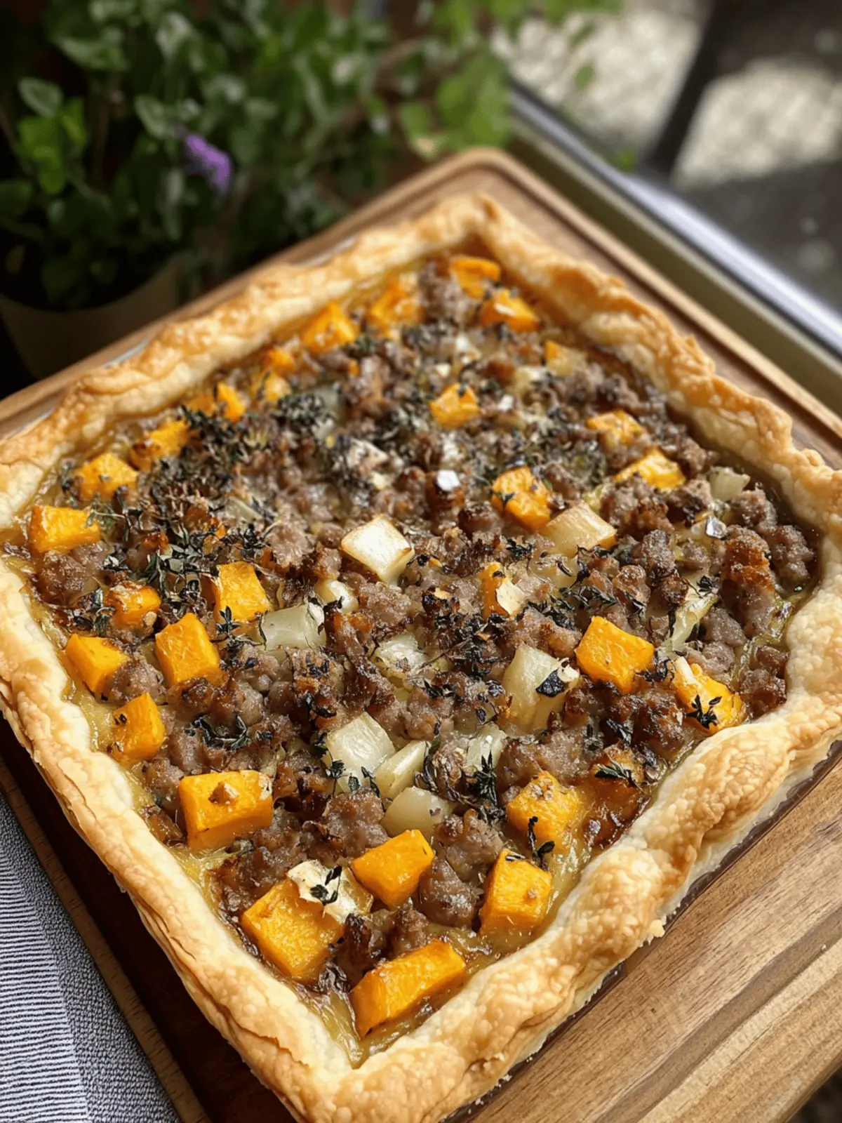 Irresistible Leek, Sausage & Butternut Squash Tart Recipe