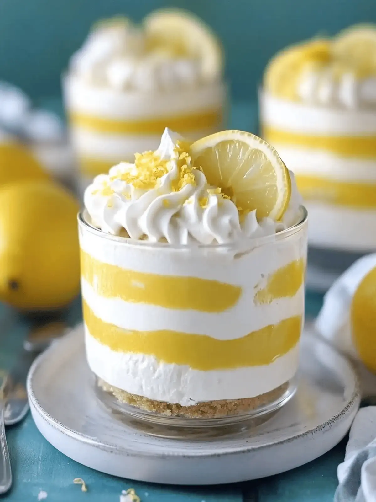 Irresistible No Bake Lemon Cheesecake Parfaits - Easy Dessert